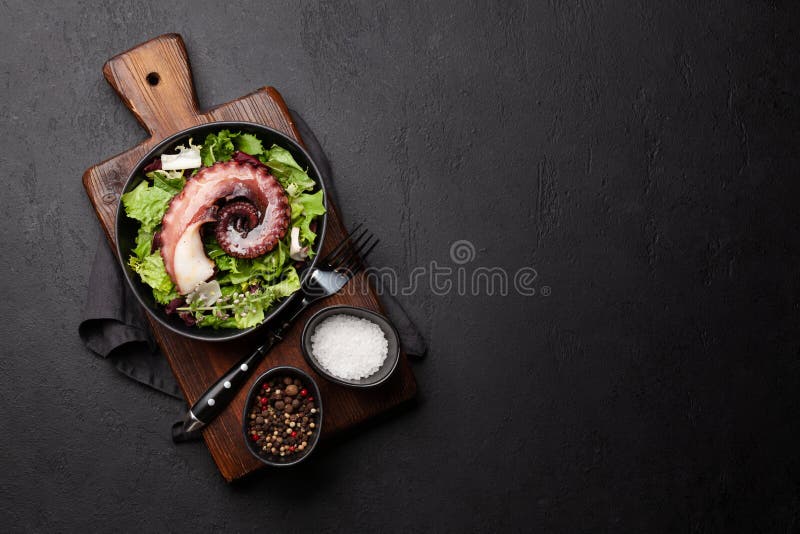 Grilled octopus stock image. Image of mediterranean - 234315987