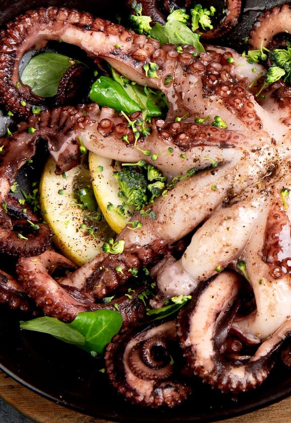 Grilled octopus stock image. Image of supermarket, dinner - 348783027