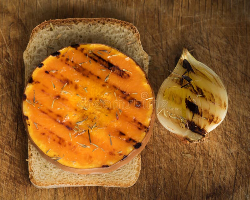 Grilled Onion and Pumpkin Slice Stock Image - Image of vegetarian ...