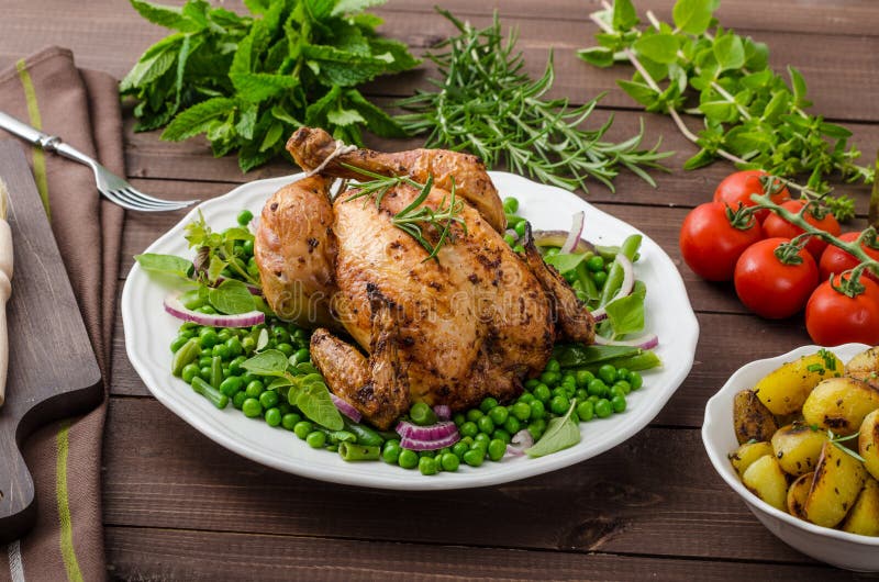 Grilled Organic Bio Chicken Stock Image - Image of chicken, dish: 55392197