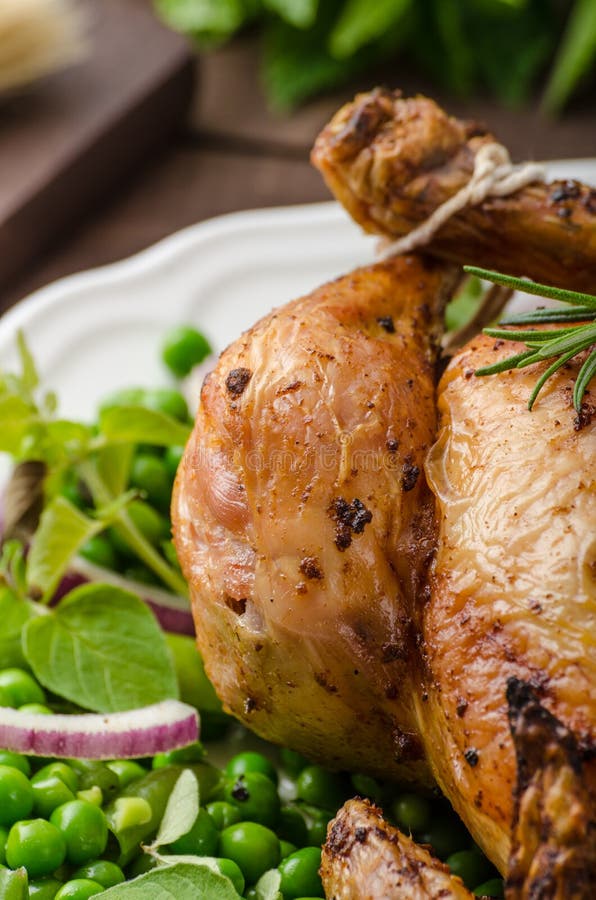 Grilled Organic Bio Chicken Stock Photo - Image of holiday, homemade ...