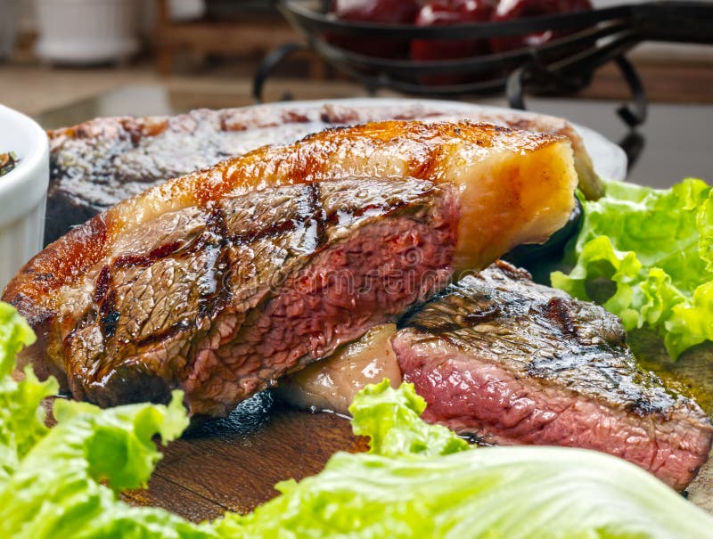 Grilled Picanha, Traditional Cut of Brazilian Meat. Steak Served with ...