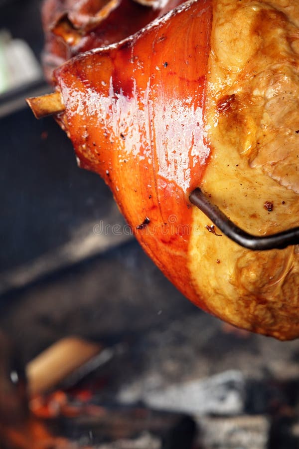 Grilled pig leg stock image. Image of delicious, diet - 11954867