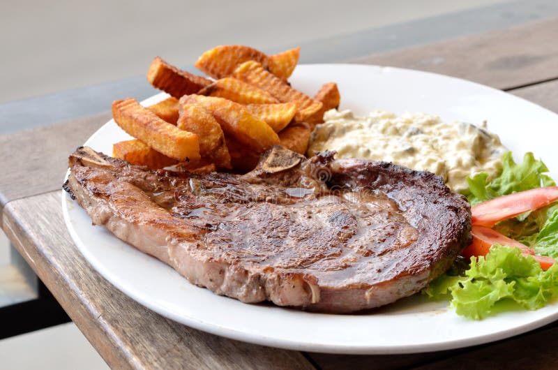 Grilled pork chops stock image. Image of fillet, fried - 27736999