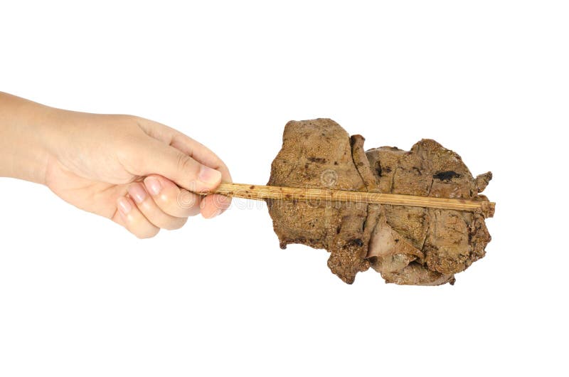 Grilled pork liver stock image. Image of closeup, healthy - 45938947