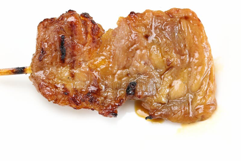 Grilled Pork or Pig Roasting in Bamboo Stick. Stock Image - Image of ...