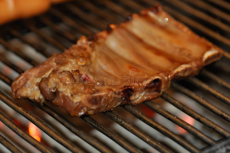Grilled Pork, Grill Pork Rib Stock Image - Image of toasted, roasted ...