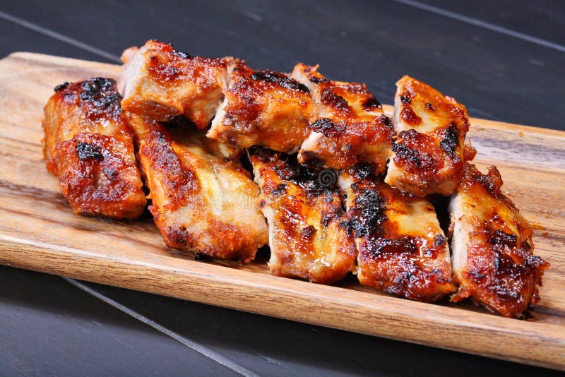 Grilled knuckle of pork stock image. Image of cooking - 23060283