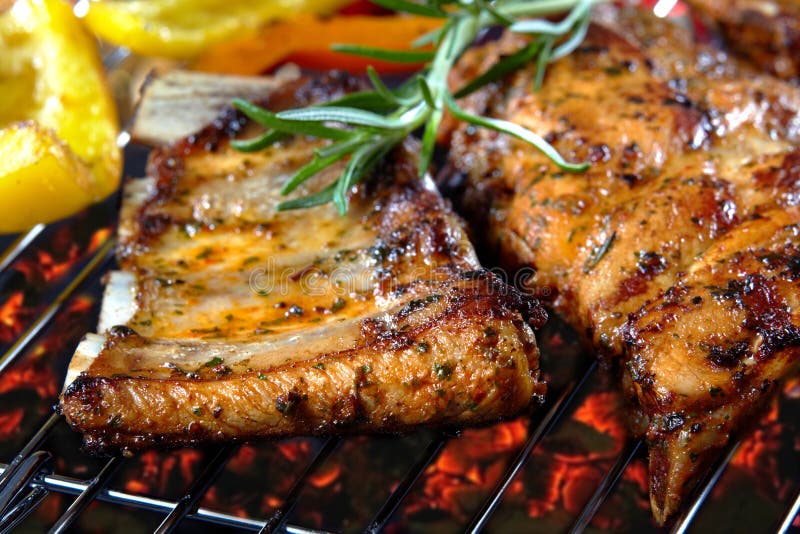 Grilled pork ribs stock image. Image of marinated, sauce - 25302271