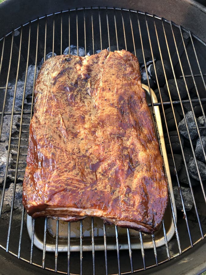 Grilled pork ribs stock photo. Image of food, meal, iron - 208313232