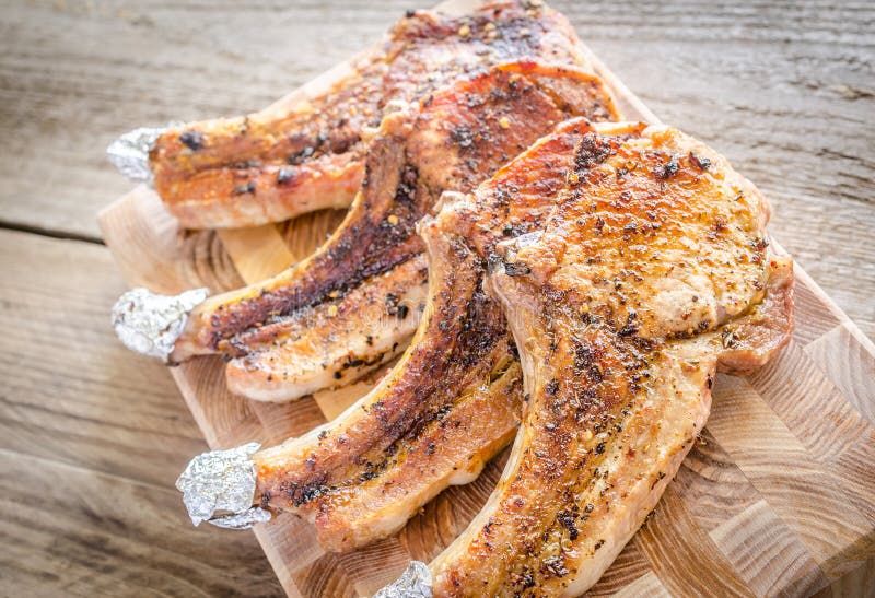 Grilled pork ribs stock image. Image of baked, portion - 40812349