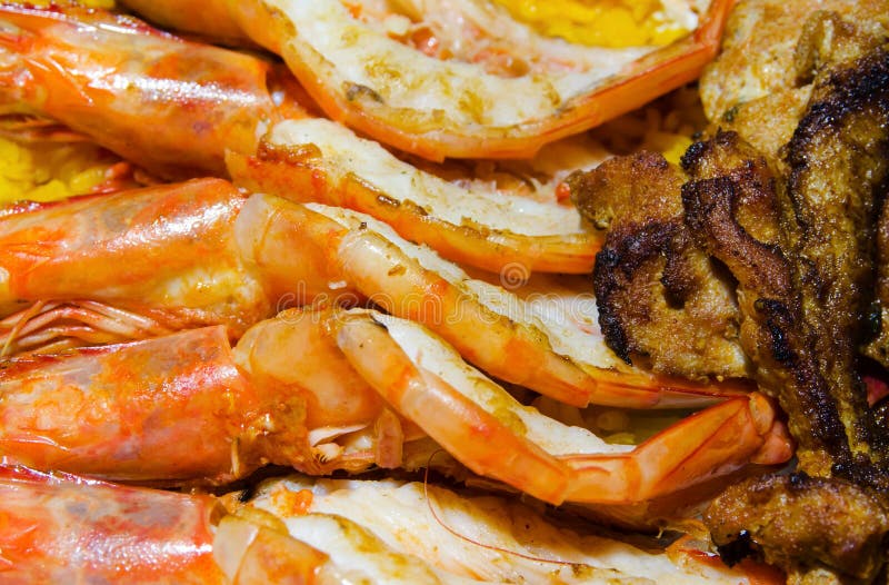 Grilled Prawns , Thai Style Seafood Stock Photo - Image of ingredient ...