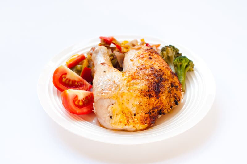 Grilled quarter chicken stock image. Image of grilled - 26004631