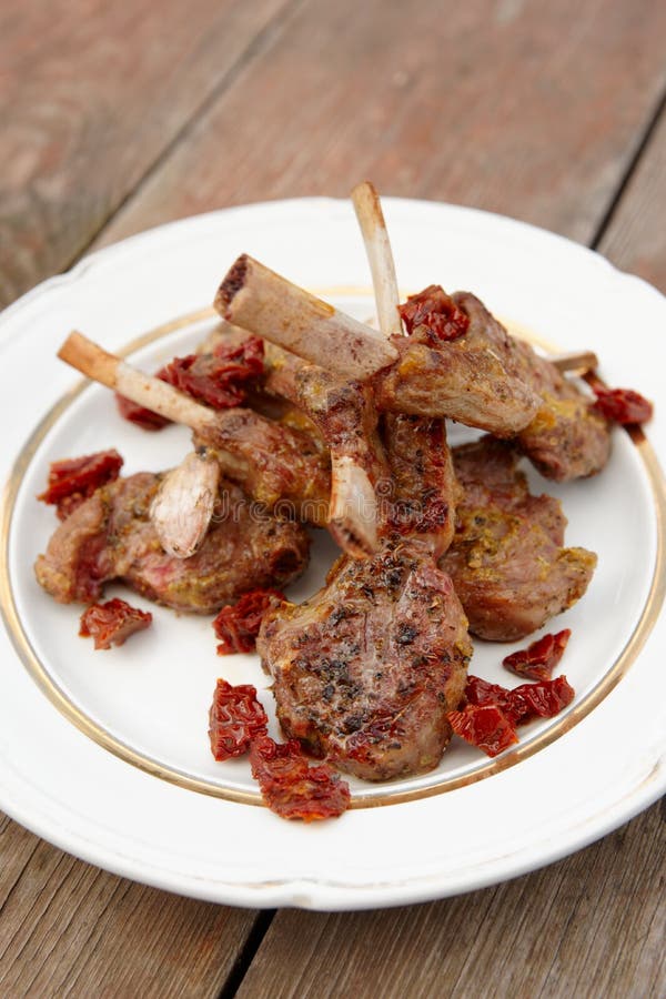 Grilled rack of lamb stock photo. Image of grilled, crispy - 46865756