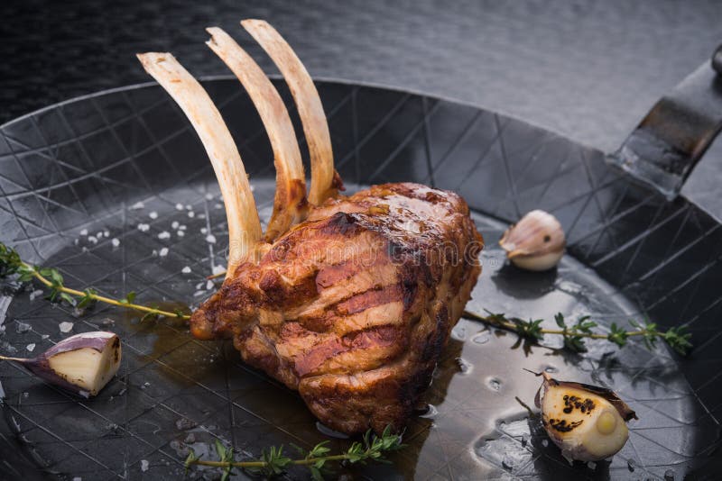 Grilled rack of veal stock photo. Image of roasted, rustic - 67363322