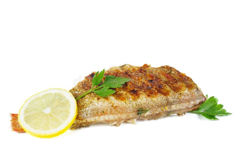 Grilled red perch fish stock image. Image of background - 152524921