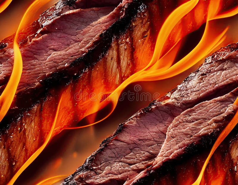 Grilled Steak Seamless Texture Background Stock Illustration Illustration Of Meat Roasted