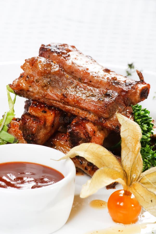 BBQ ribs stock image. Image of tasty, delicious, smoked - 23017961