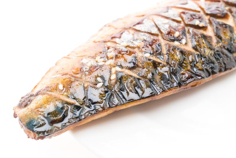 Grilled saba fish stock image. Image of healthy, fish - 73477463