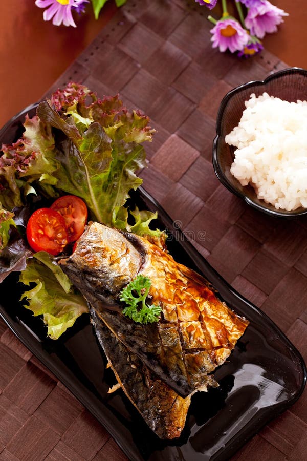 Grilled Saba stock photo. Image of vegetables, tradition - 115499652