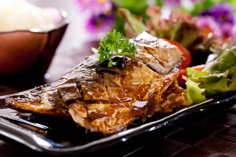 Grilled Saba stock photo. Image of restaurant, japanese - 103050406