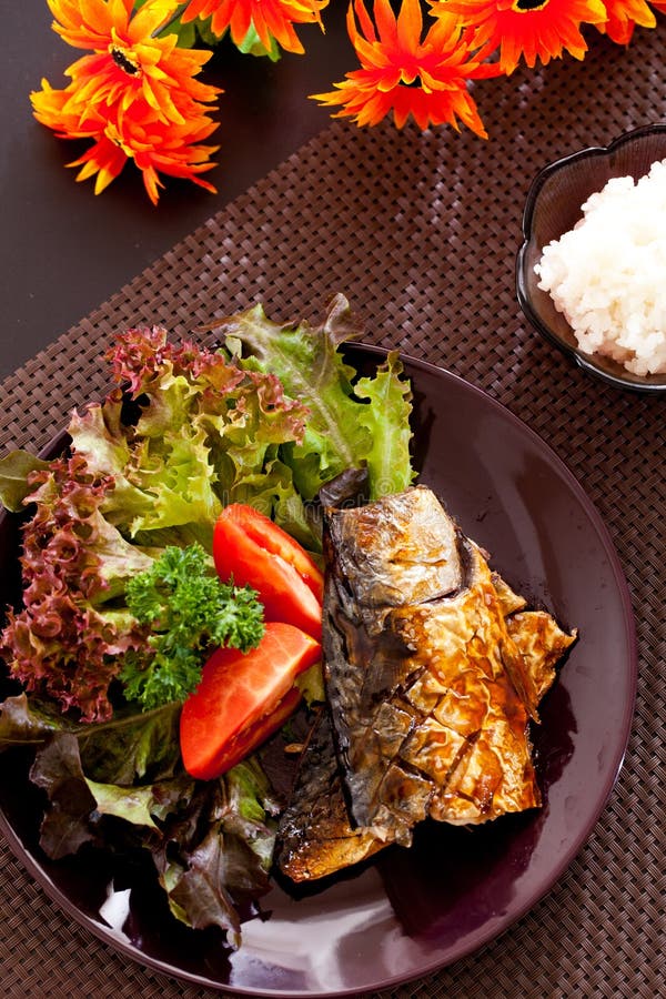 Grilled Saba stock photo. Image of roasted, cooked, asian - 103050546