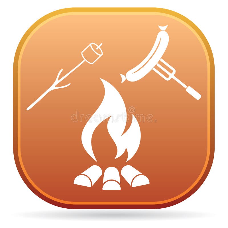 Grilled Sausage and Zephyr Icon Stock Vector - Illustration of plate ...