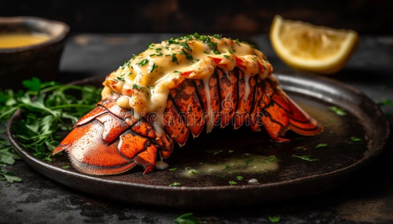 Grilled Seafood Plate with Fresh Crustaceans and Prawns Generated by AI ...