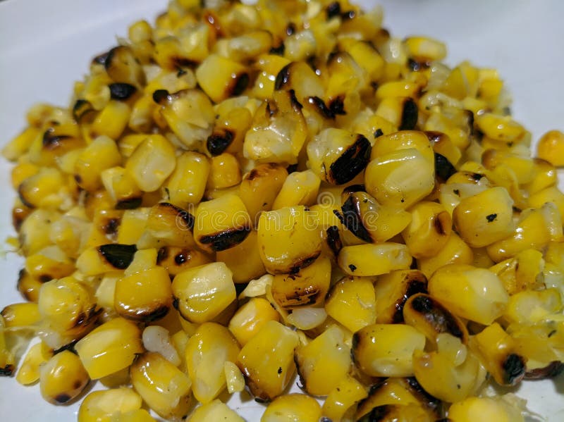 Grilled Shaved Corn with Butter Stock Photo - Image of butter, grilled ...