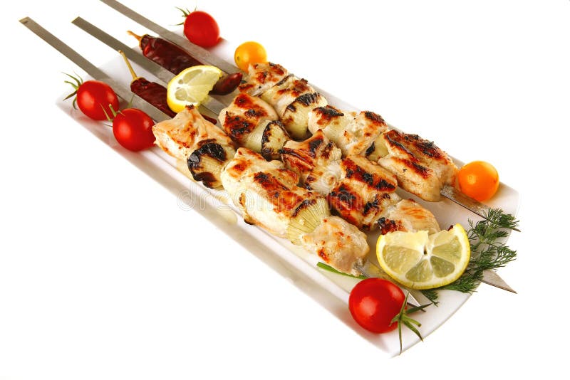 Grilled shish kebab stock photo. Image of onion, barbecue - 14944664