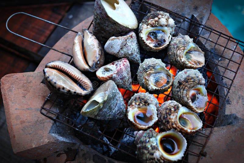Grilled Sea Snails at Taiwan Stock Image - Image of looks, sold: 35565079