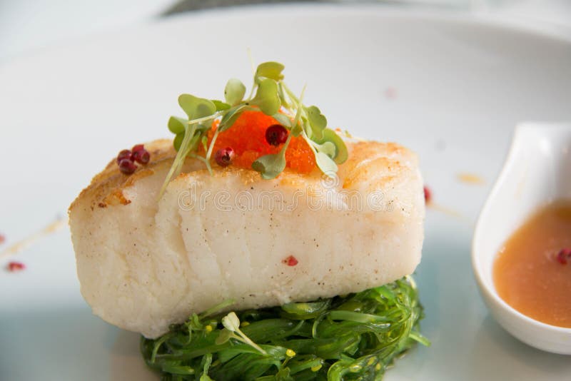 Grilled Snow Fish stock image. Image of fish, lemon, delicious - 26816683