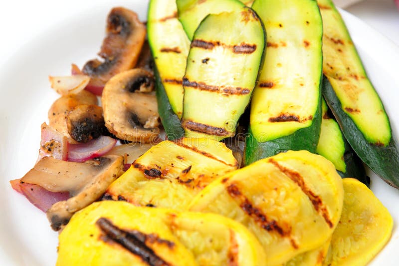 Grilled Squash stock image. Image of health, plate, closeup - 10853879
