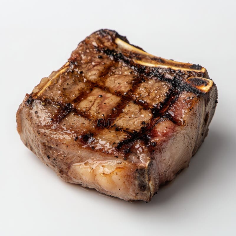 A Grilled Steak with a Charred Surface, Showcasing Its Juicy Texture ...
