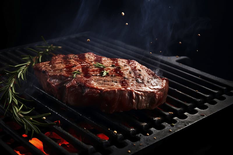 Grilled Steak with Vegetables. Generative AI Stock Illustration ...