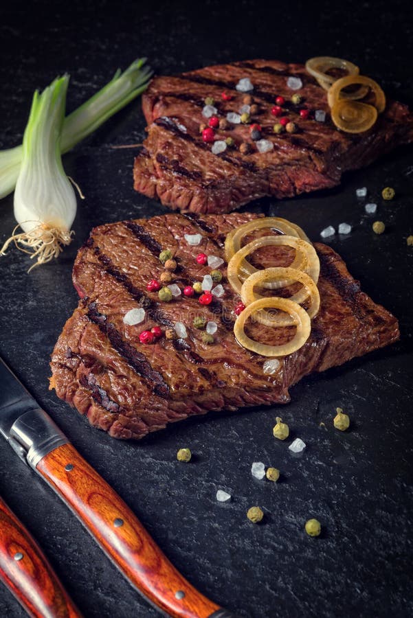 Grilled steaks stock photo. Image of poland, barbecuing - 94121506