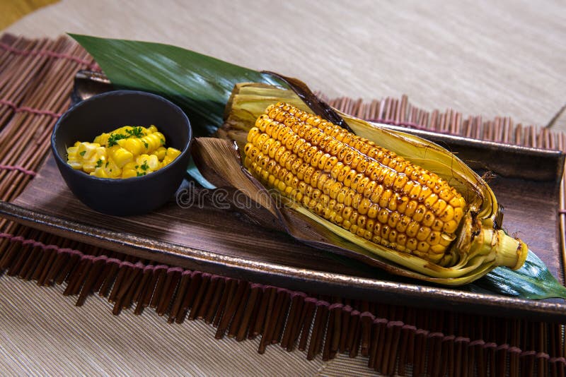 Grilled Sweet Corn stock photo. Image of corn, green - 68087532