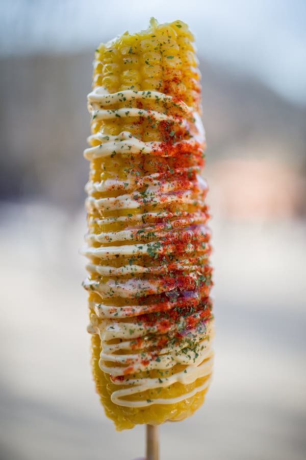 Grilled Sweet Corn on Cob stock photo. Image of roasted - 82993966