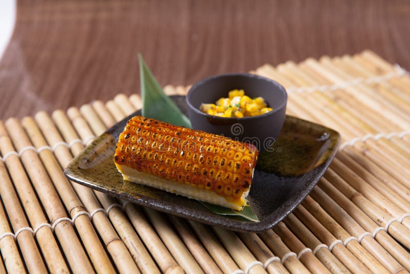 Grilled Sweet Corn stock image. Image of chilled, plate - 68459639