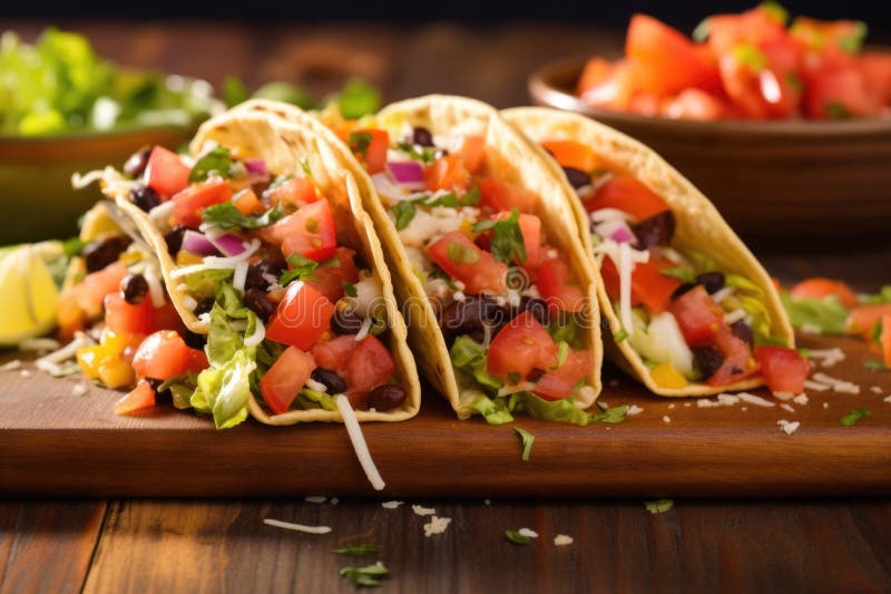 Open Taco with Succulent Fillings, Great for Culinary and Recipe Use ...