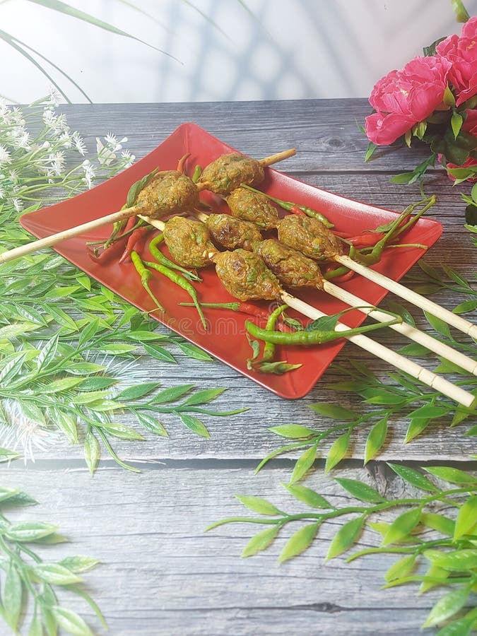 The Grilled Thai Fish Cake on the Plate. Stock Image - Image of fish ...