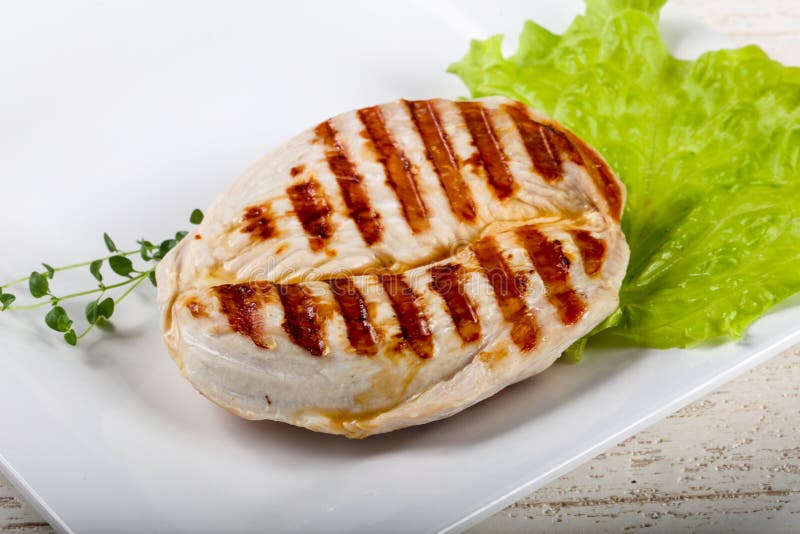 Grilled turkey steak stock photo. Image of chicken, white - 112235536