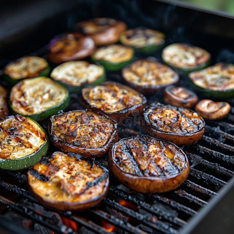 Grilled Vegetables Barbecue Visible Grill Marks Stock Photos - Free ...