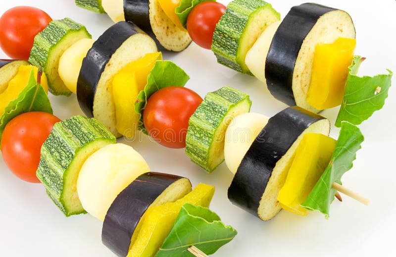 Grilled Vegetables and Bay Leaves Stock Image - Image of oven, grill ...