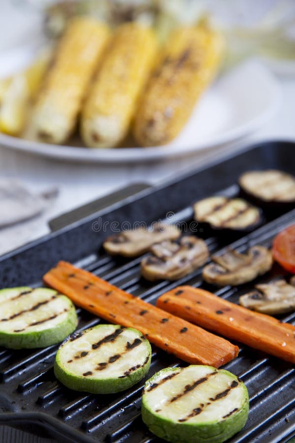 Grilled Vegetables, Side View. Selective Stock Photo - Image of baked ...