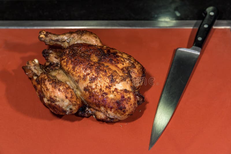Chicken carving stock photo. Image of homemade, cooked - 113144808