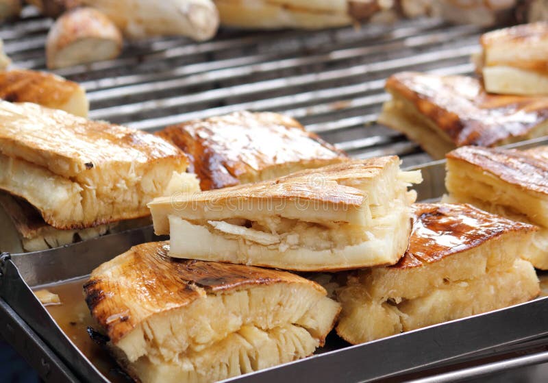 Grilled Yam with Sweet Sauce Stock Photo - Image of farming, field ...