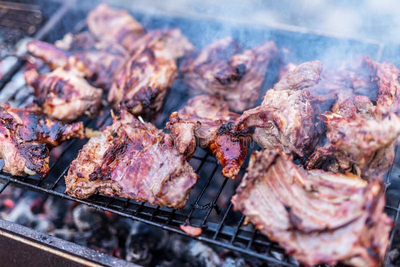Grillfleisch stockbild. Bild von organisch, protein - 167953433