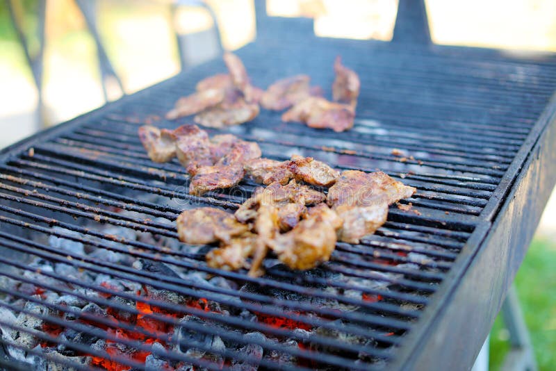 Grillfleisch stockbild. Bild von kochen, mahlzeit, fleisch - 168454791