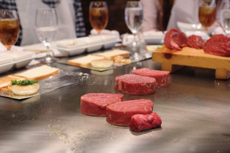 Grilling Beef Satay with a Blend of Indonesian Specialties Stock Image ...